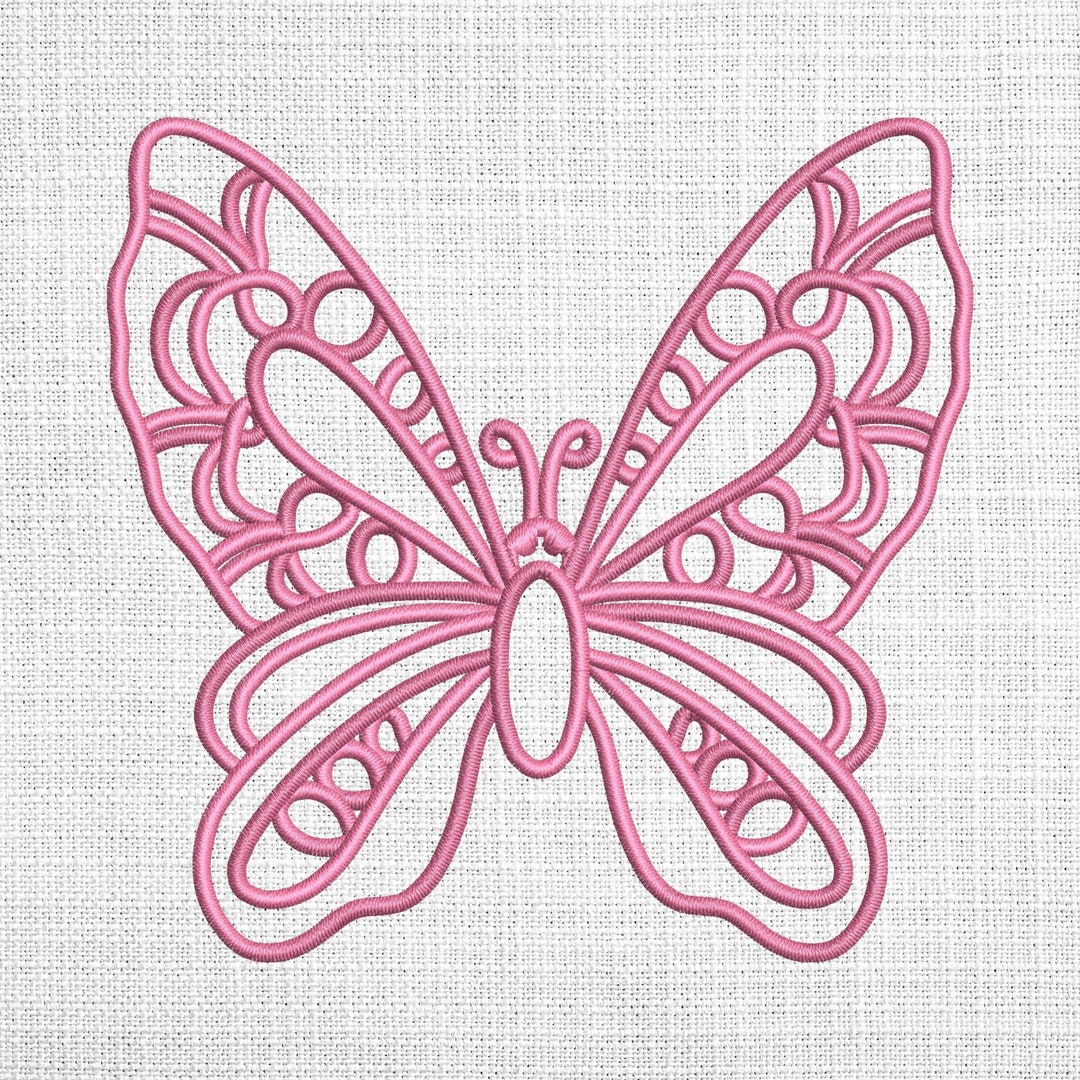 Filigree Butterfly Embroidery Machine Design, INSTANT DOWNLOAD ...
