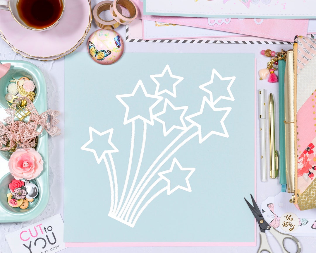 Shooting Stars Digital Cut File for All Scrapbooking With Silhouette ...