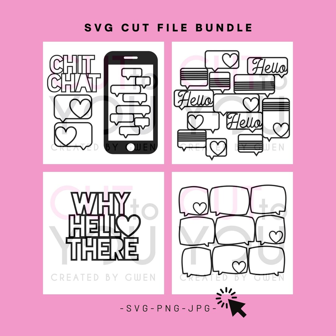 Chatterbox SVG Cut File Bundle for Paper Crafting, Scrapbooking, Vinyl ...