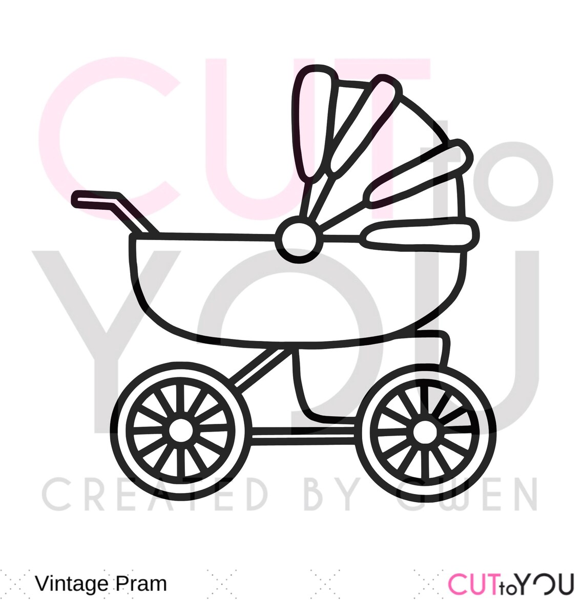 Vintage Pram SVG Cut File for Scrapbooking or Vinyl Projects. - Etsy ...