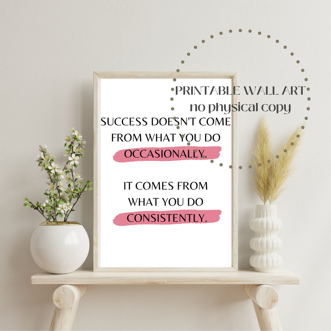 Consistent Success DIGITAL DOWNLOAD PRINTABLE - Etsy