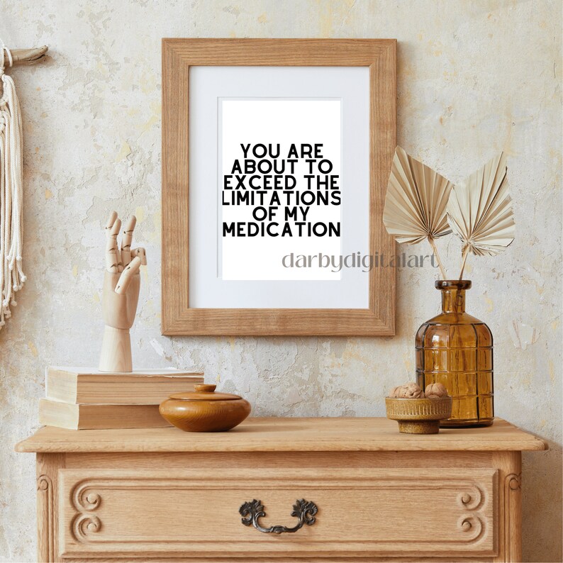 Medication Quote Funny DIGITAL DOWNLOAD PRINTABLE - Etsy