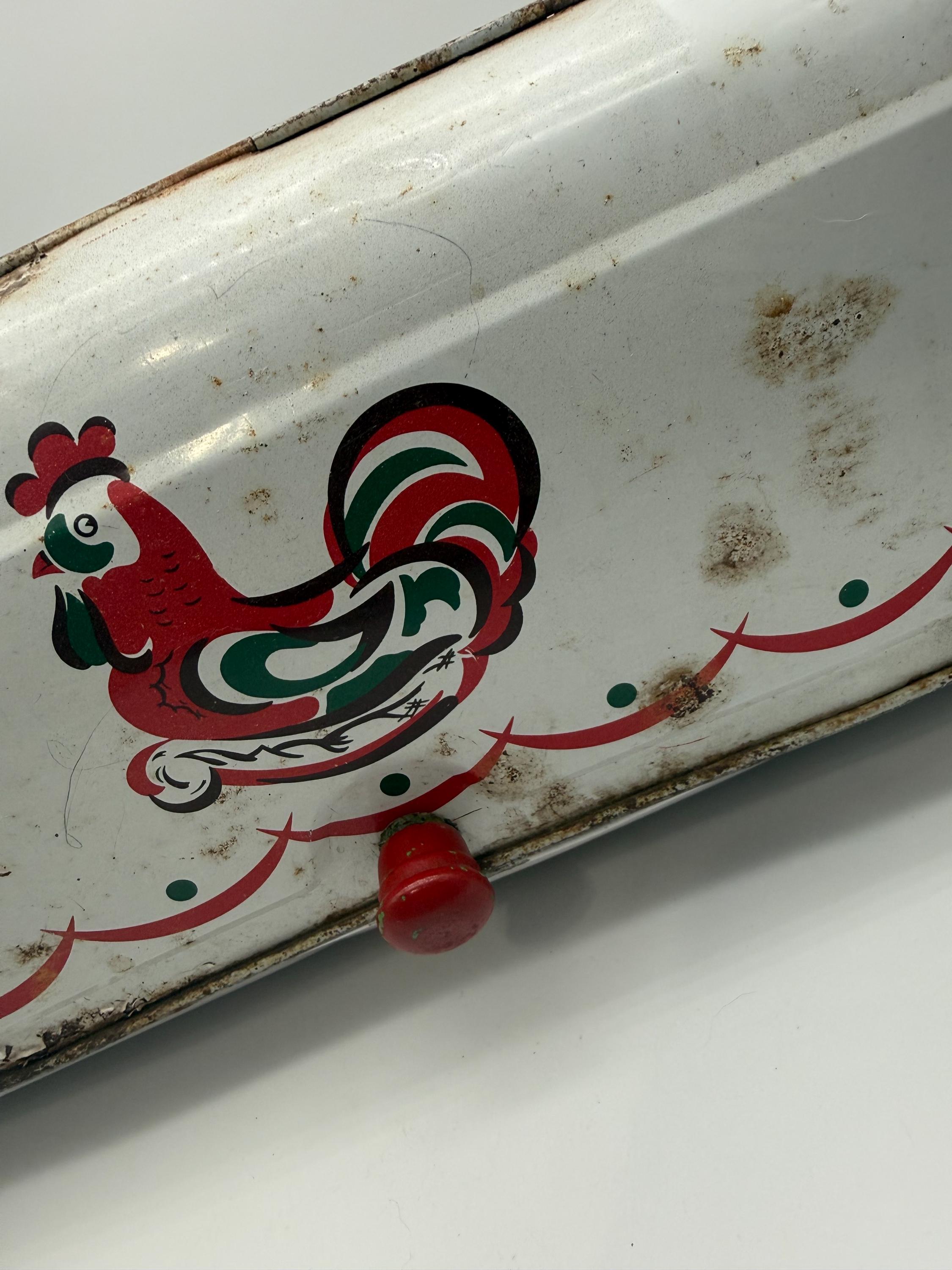 1930s Rooster Bread Box, Vintage Metal Bread Bin - Etsy