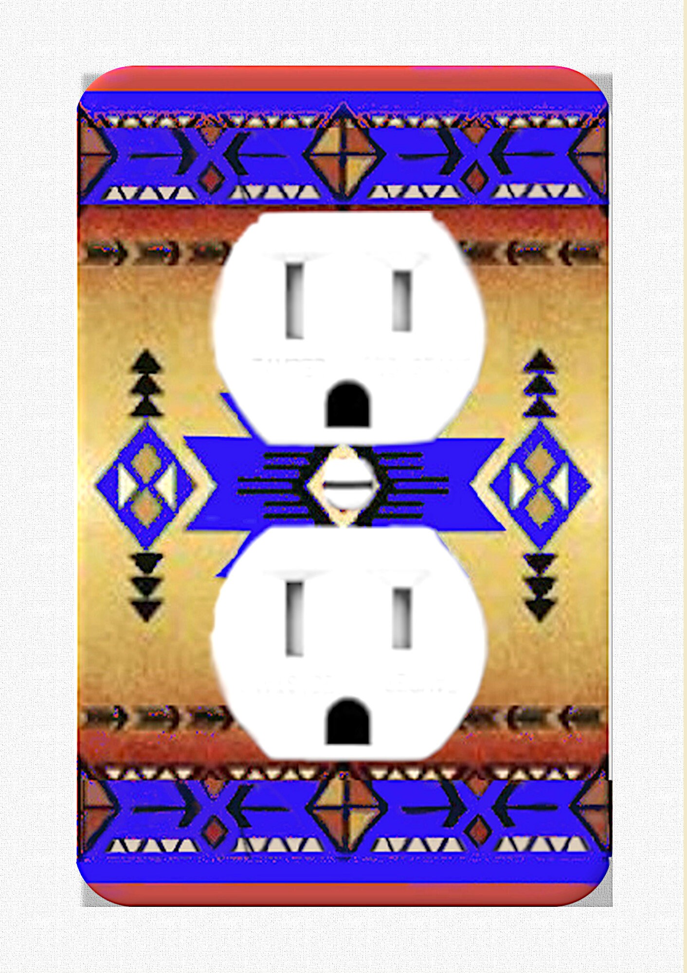 Switchplates Southwestern Decor Cobalt Blue Pattern Southwest - Etsy