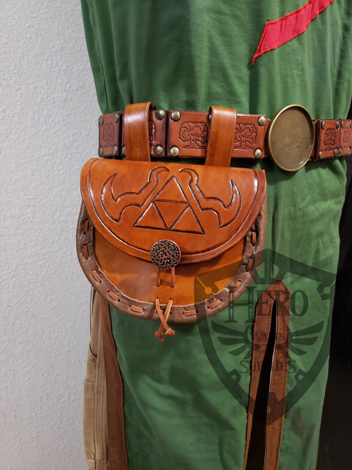 Leather Triforce Belt Pouch - Etsy