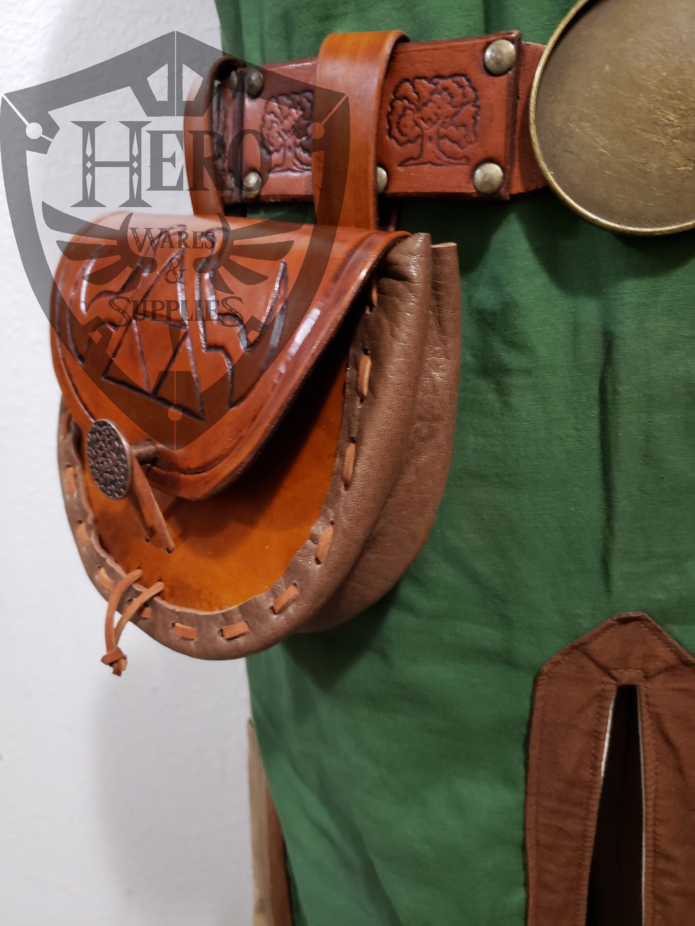 Leather Triforce Belt Pouch - Etsy