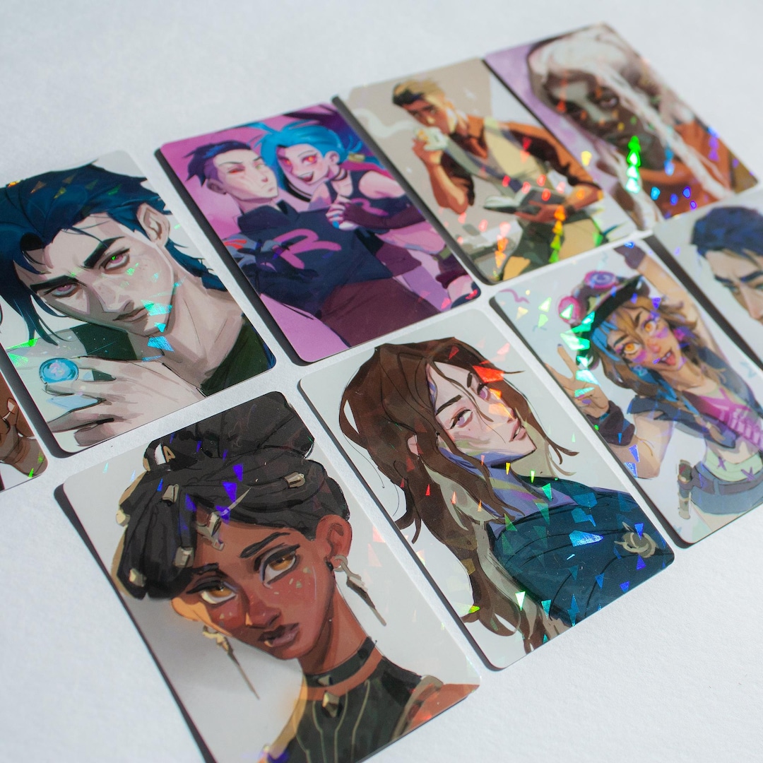Arcane Shiny Photo Cards | Double Sided | Genderbent Fanart | Holo ...