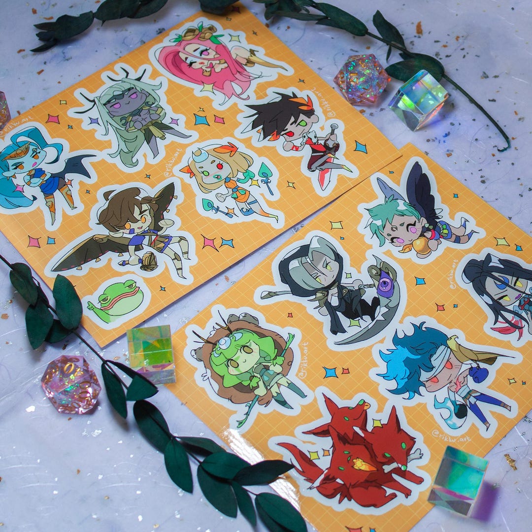 Hades Stickers | Glossy | Melinoe Zagreus Megaera Moros Icarus ...