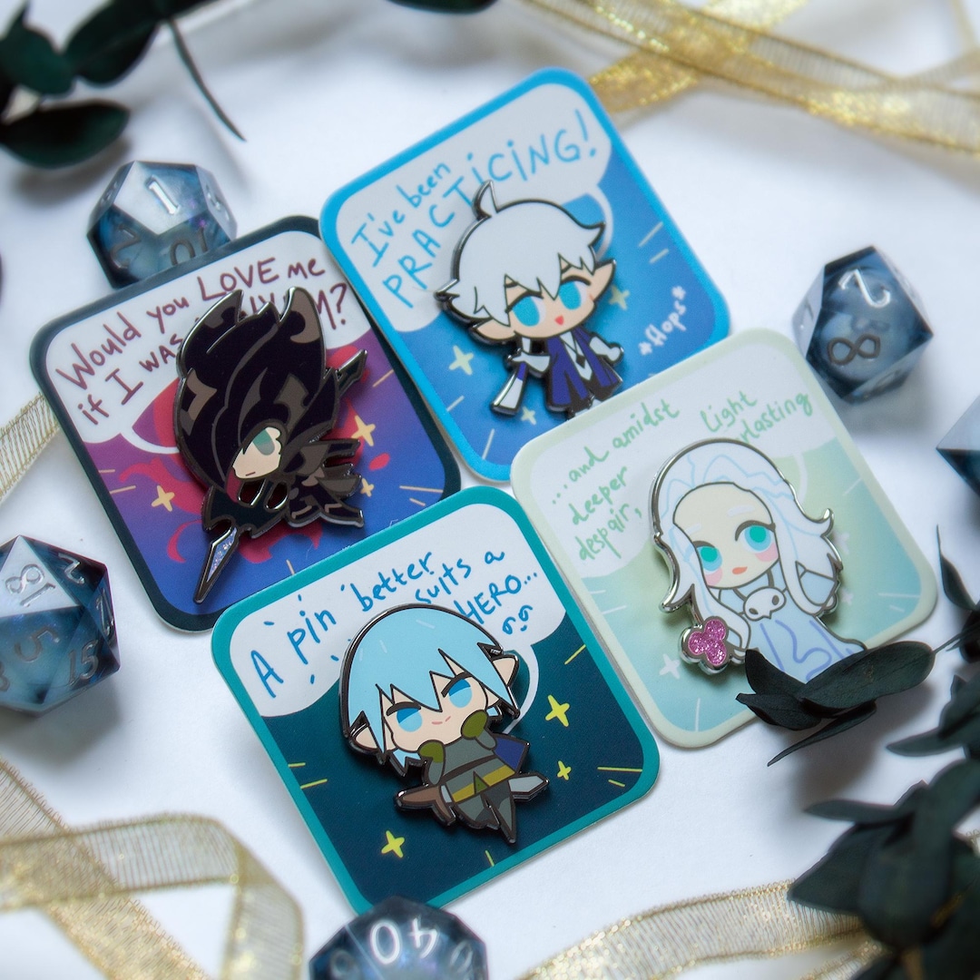 Final Fantasy Enamel Pins | Ff Xiv | 3.5 Cm | Estinien Alphinaud ...