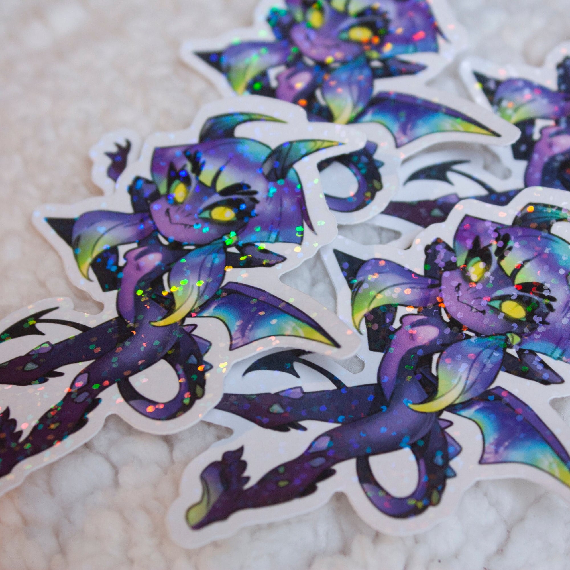 Purple Demon Succubus Holographic Vinyl Sticker - Etsy