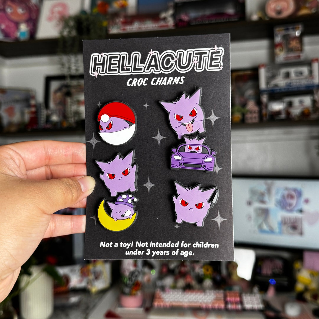 Gengar Shoe Charms / Gengar Charms / Gengar Accessories / Shoe Charm ...