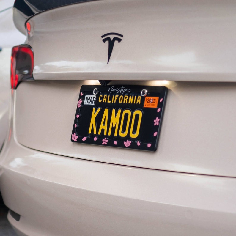 Cherry Blossom License Plate Frame / Sakura License Plate - Etsy