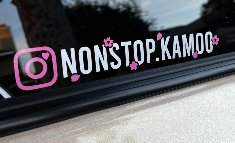 Custom Cherry Blossom Instagram Handle Vinyl Car Decal / Custom ...