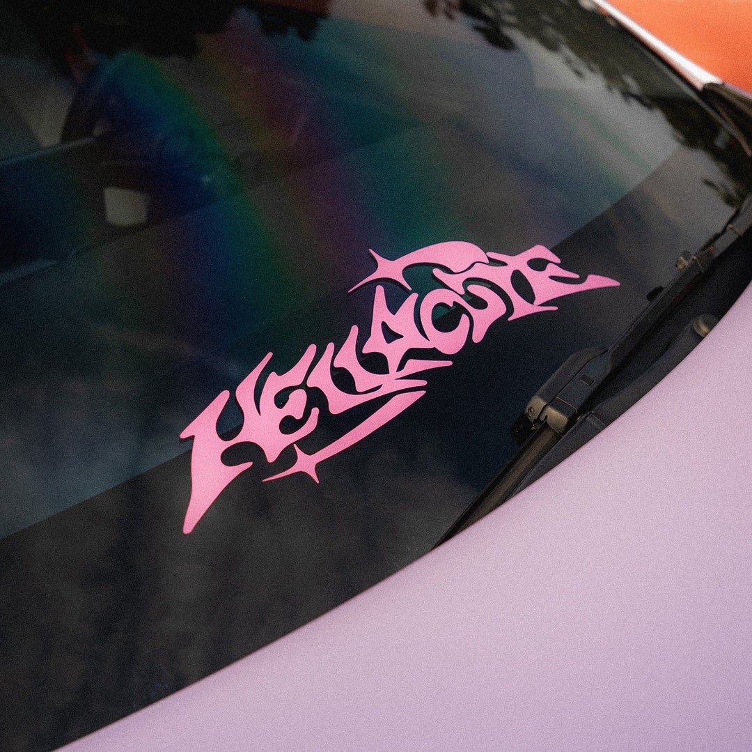 Y2K Hellacute Banner // Windshield Banner // Car Banner // Car Sticker ...