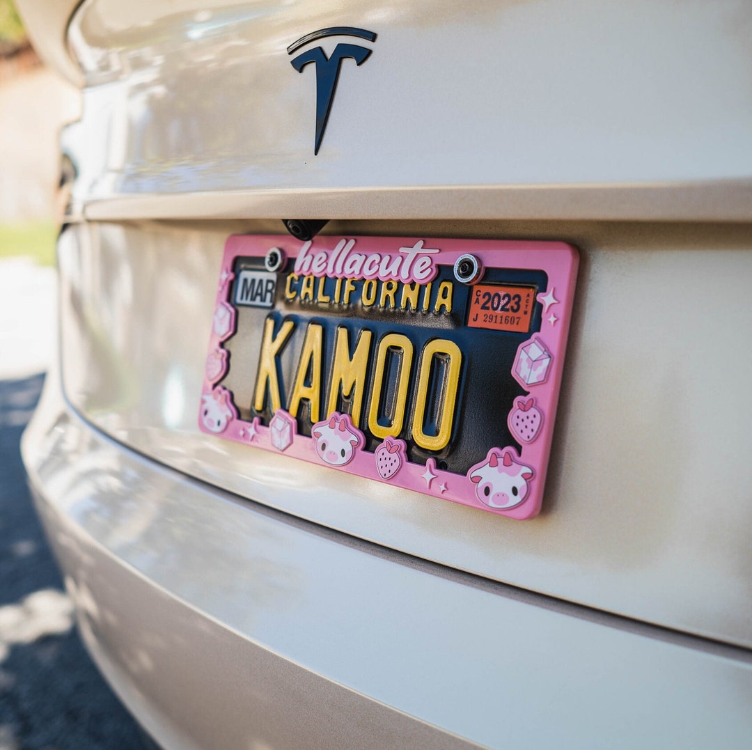 Kawaii Cow License Plate Frame / Cute Cow License Plate Frame / Kawaii ...