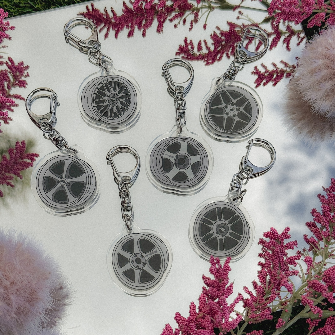 Wheel Acrylic Keychain / Wheel Keychain / Acrylic Keychain / Car ...