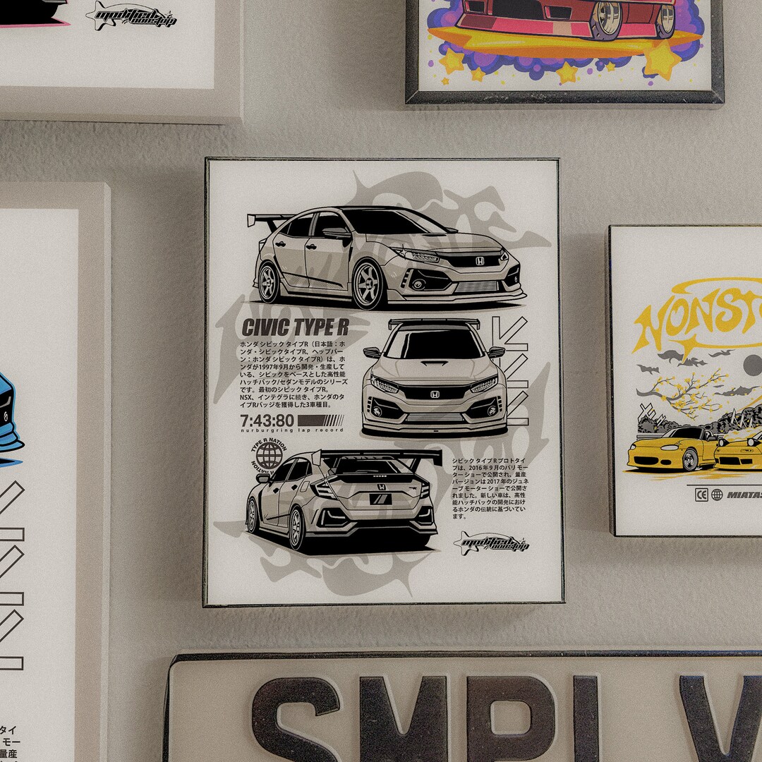 Type R Art Print / Type R Wall Art / JDM Print / FK8 Poster / Honda ...