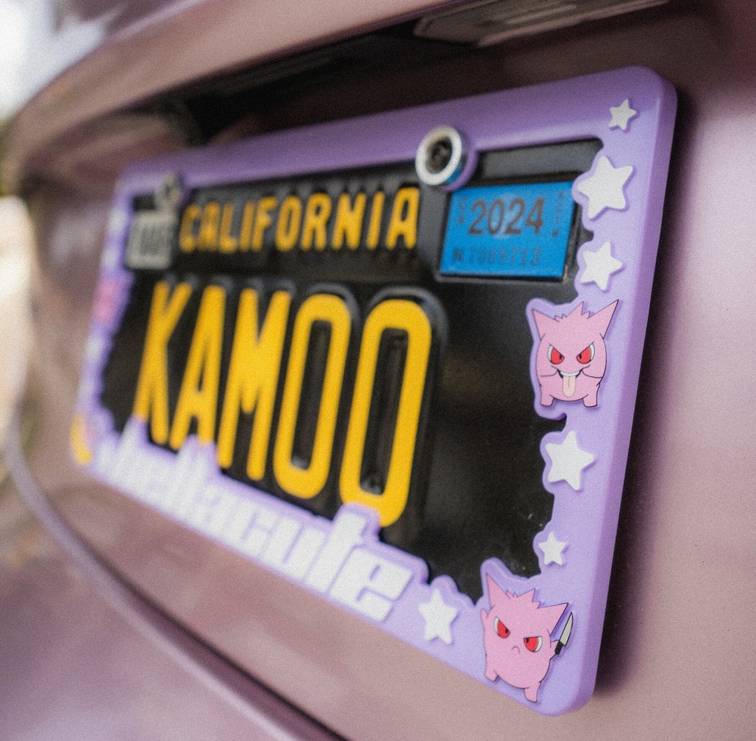 Full Gengar Face License Plate Frame / Cute License Plate Frame ...