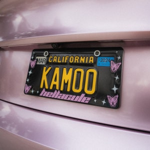 Butterfly License Plate Frame / Cute License Plate Frame / Kawaii Car ...