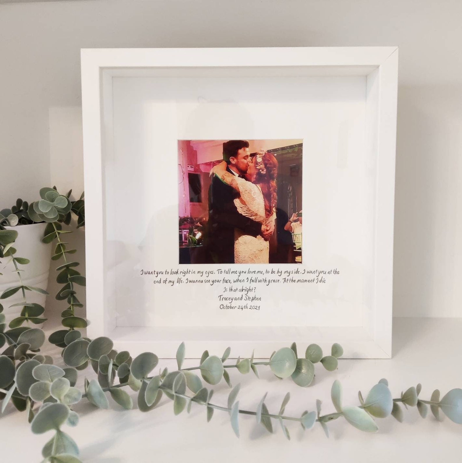 Handwritten Wedding Bride or Groom Speech Box Frame Made to | Etsy