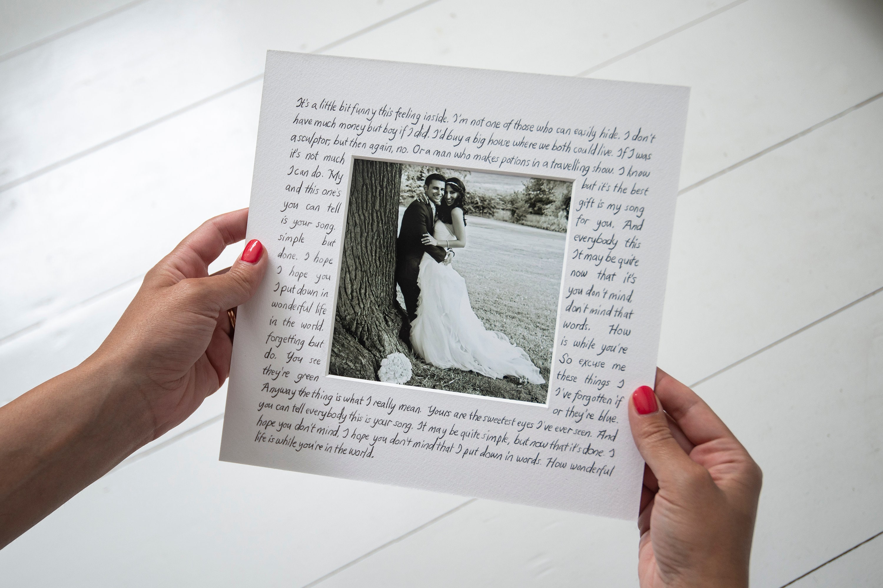 Handwritten Wedding Bride or Groom Speech Box Frame Made to | Etsy