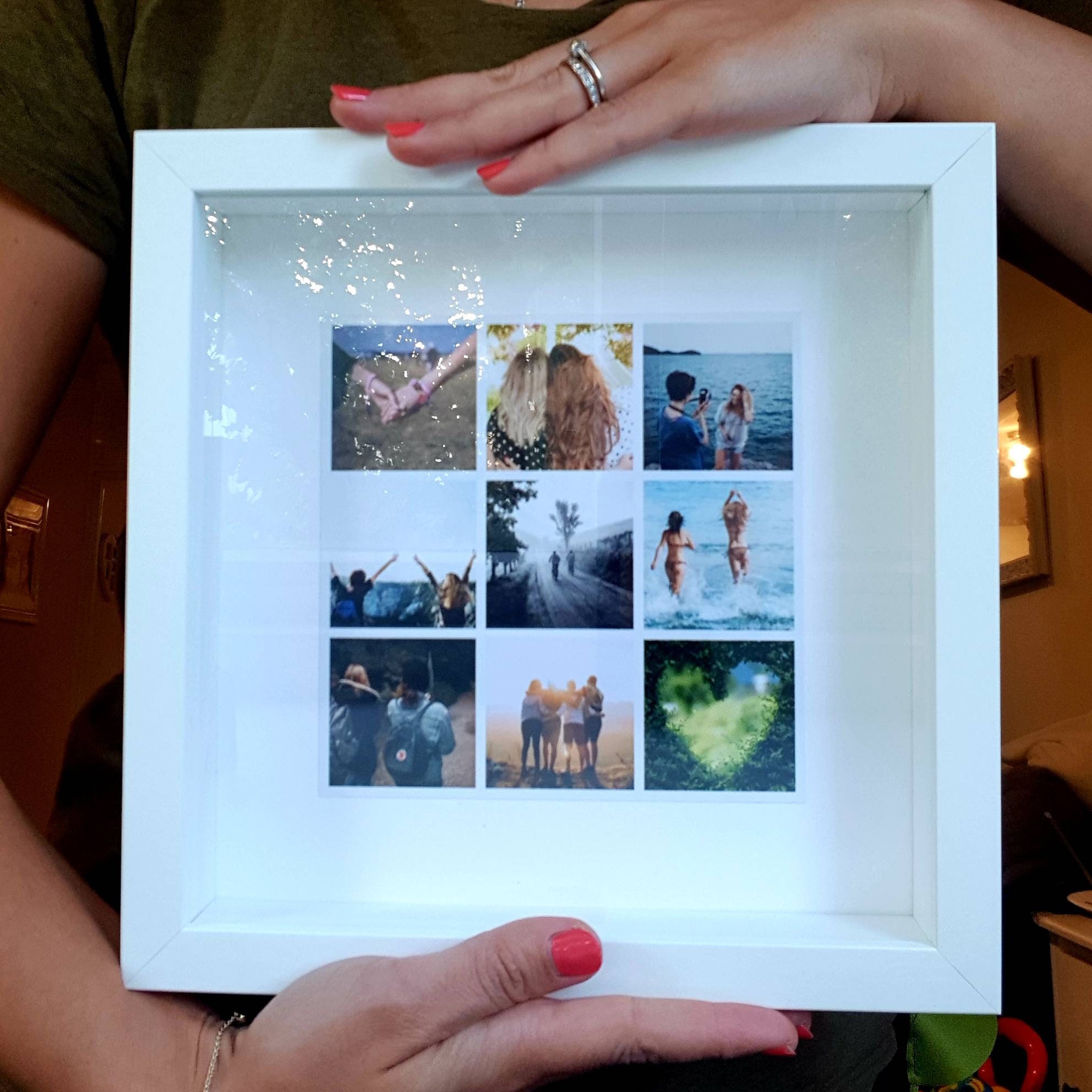 Beautiful Square Insta-style Personalised Memory Photo Frame. | Etsy