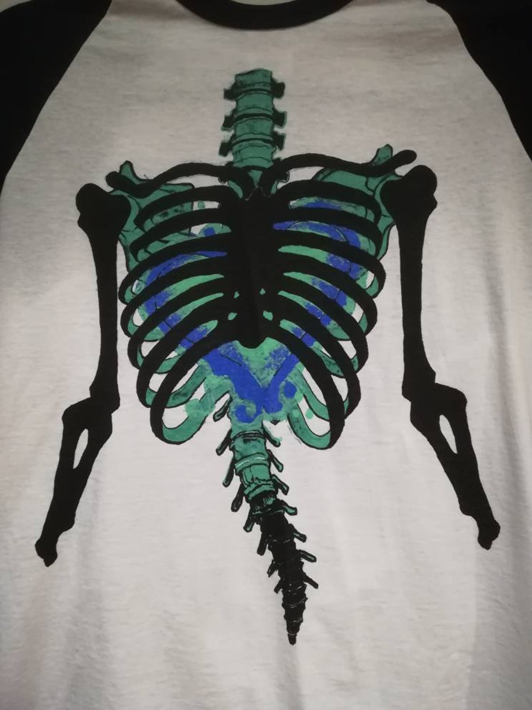 Rib Cage T-shirt Watercolor Print Long Sleeve T-shirt L M S Sizes ...
