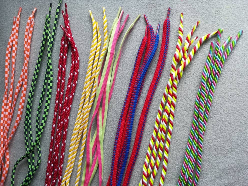Multiple Colors & Different Styles Shoelaces Funky Feet Day to Your ...