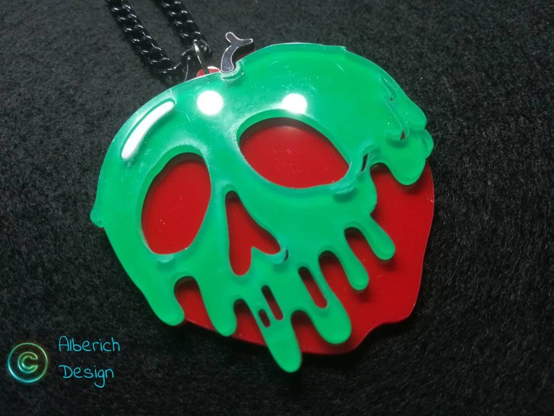 Scary Apple Fruity & Deadly Acrylic Laser Cut Necklace or Charm Green ...