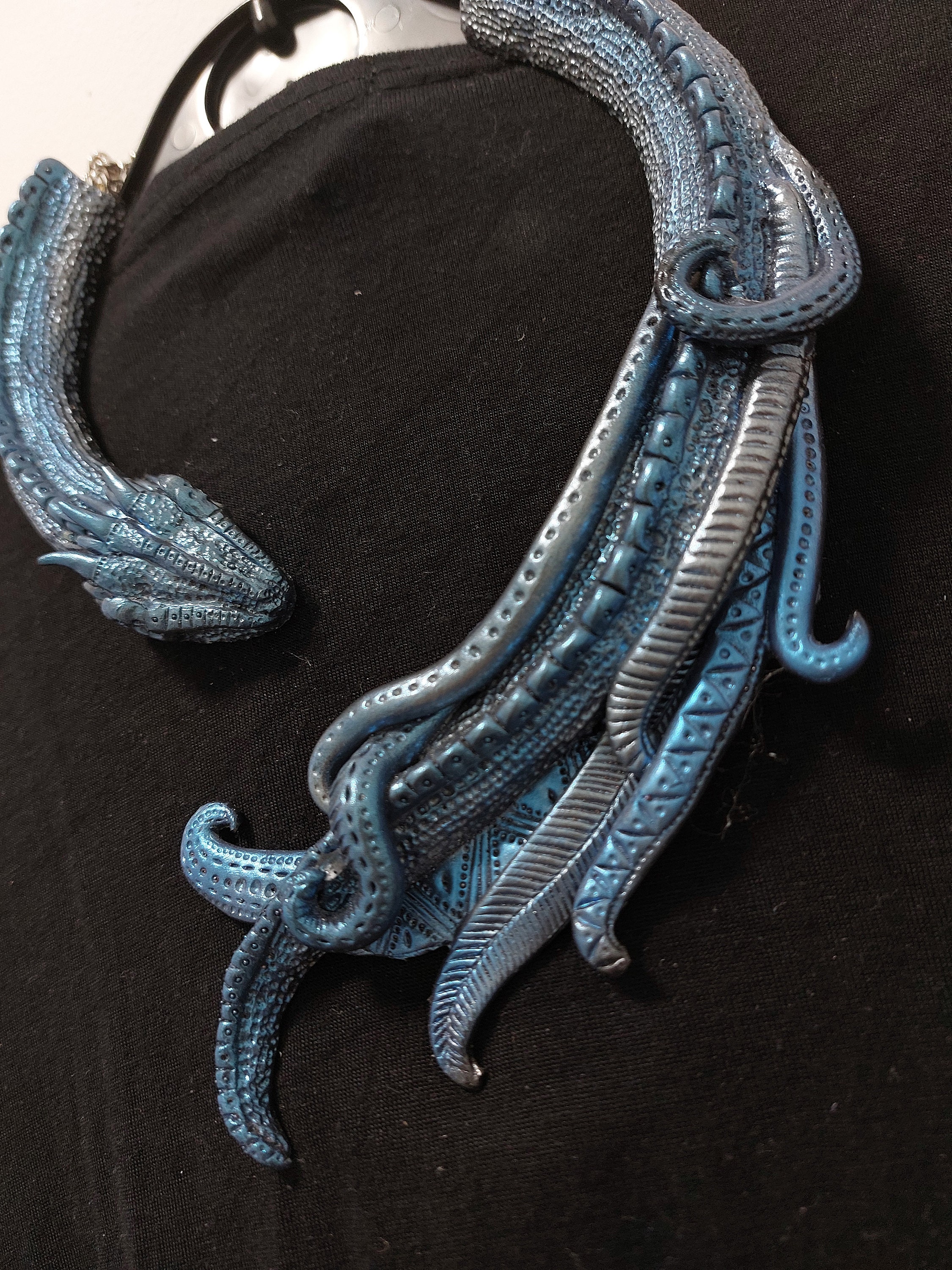 WATER AIR Ice Magical Dragon Draper Scarf Necklace Custom Made & Ready ...