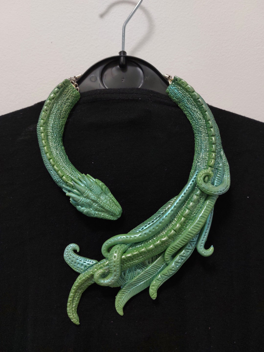 EARTH Magical Dragon Draper Scarf Necklace - Custom Made & Ready to Go ...