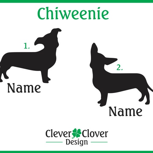 Chiweenie Vinyl Stickers | Etsy