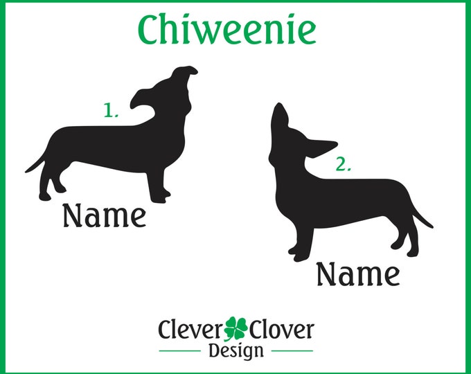 Chiweenie Vinyl Stickers - Etsy