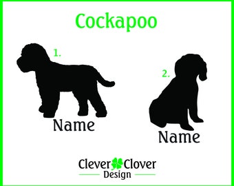 Cockerpoo on Board Car Window Sticker Spaniel Poodle Mixed-breed Dog ...