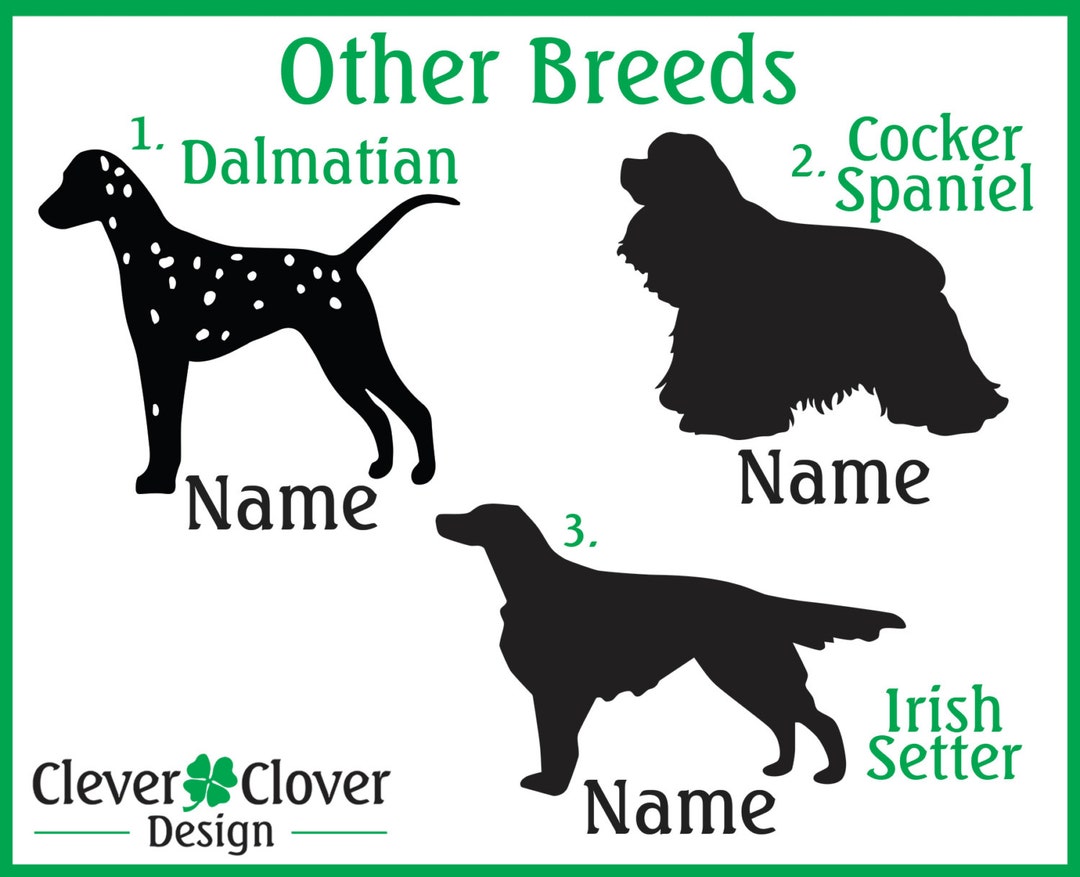 Dalmatian, Cocker Spaniel, and Irish Setter Vinyl Stickers - Etsy UK