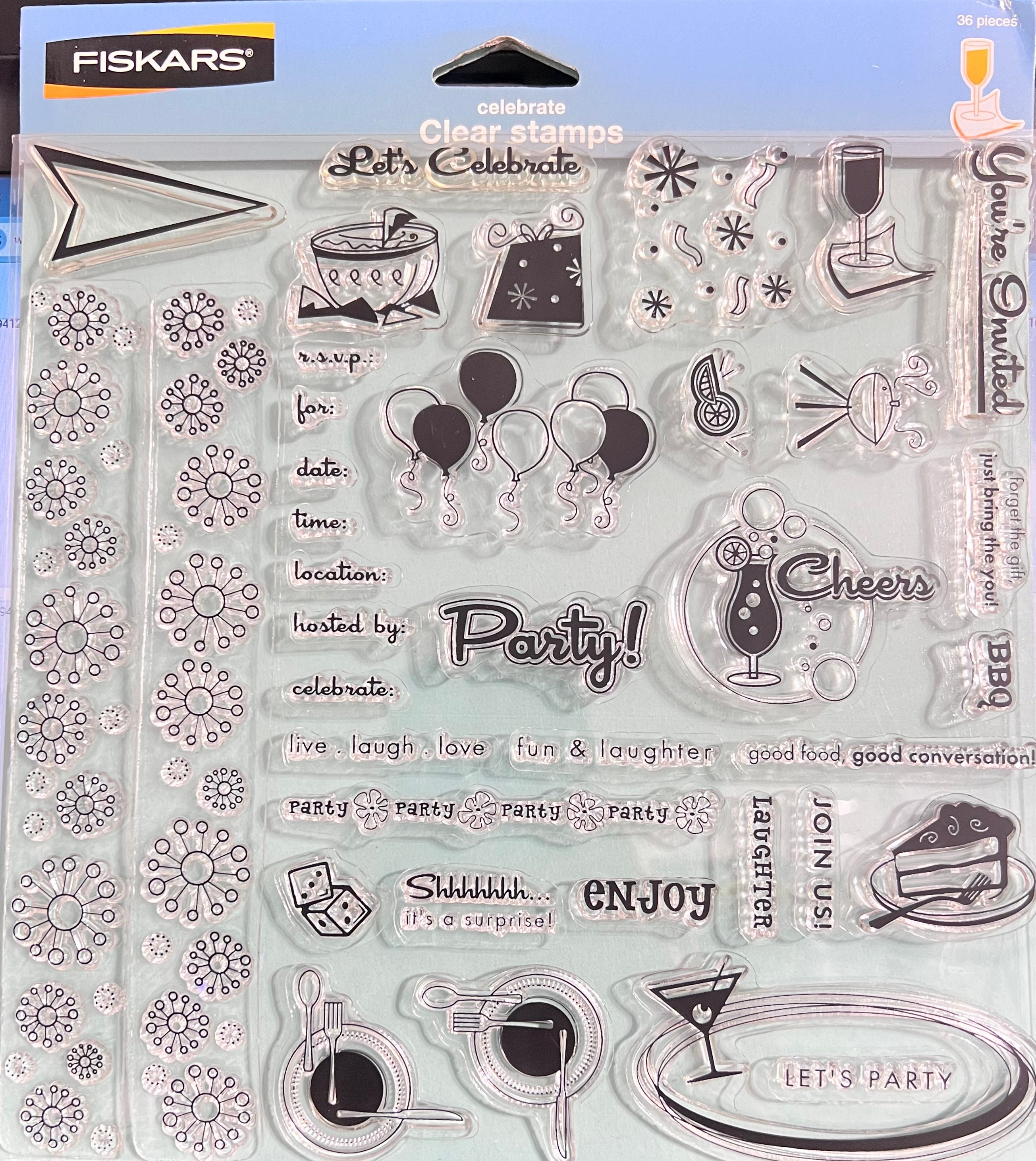 Fiskars 8x8 Acrylic Stamp - Etsy