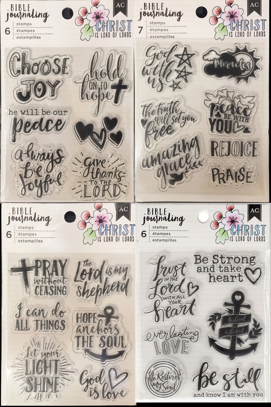 Lot of 4 BIBLE JOURNALING Stamps - Etsy