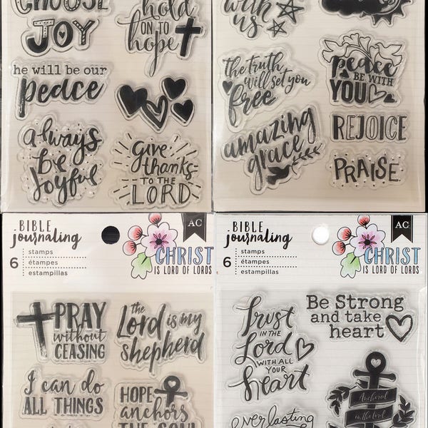 Lot of 4 BIBLE JOURNALING Stamps - Etsy
