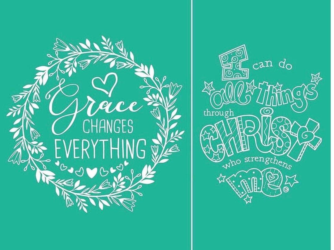 I Can Do All Things, Grace is Everything Silk Screen Stencil 8.5 X 11 - Etsy