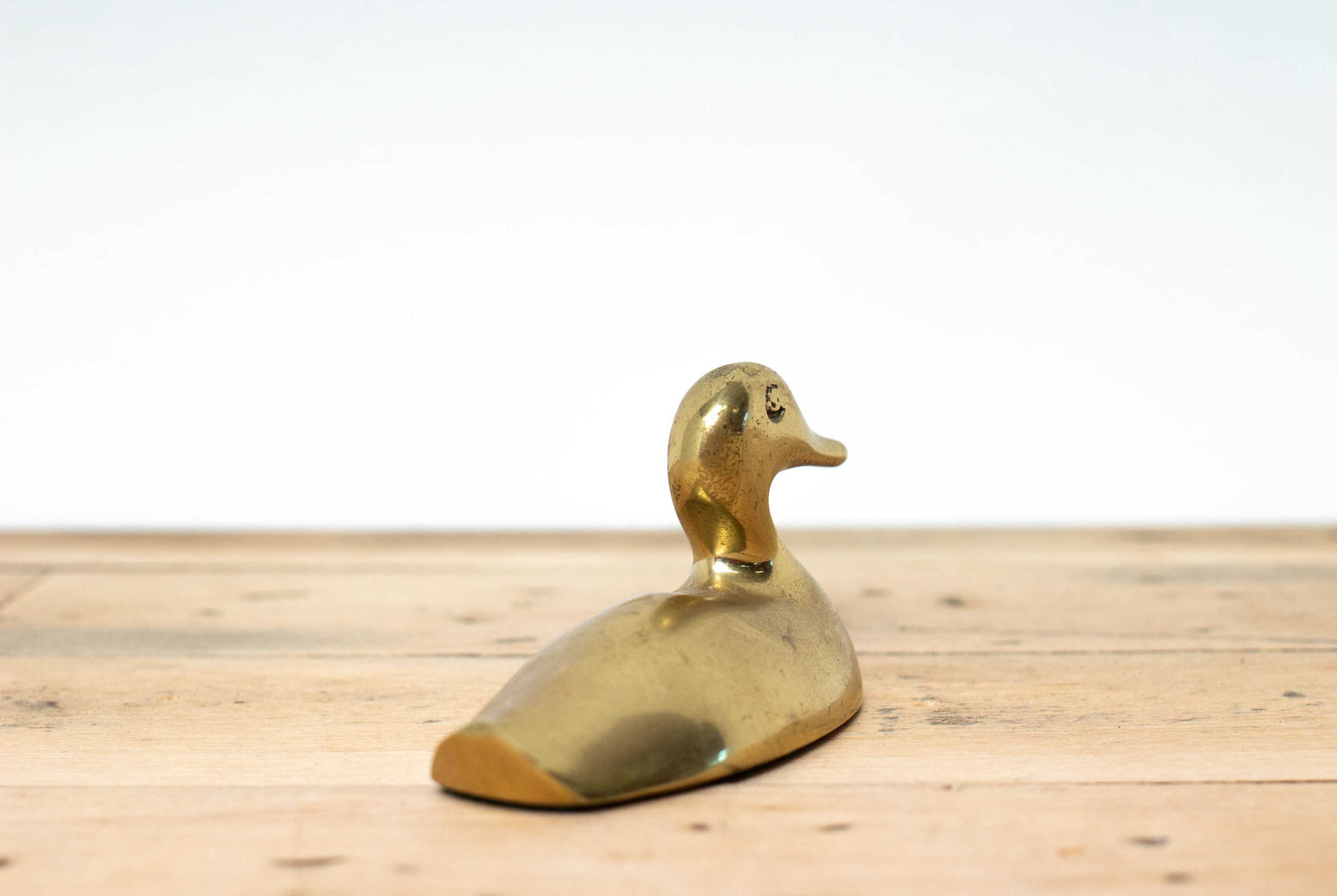 Vintage Solid Brass Duck Sculpture, Miniature Bird Figurine - Etsy