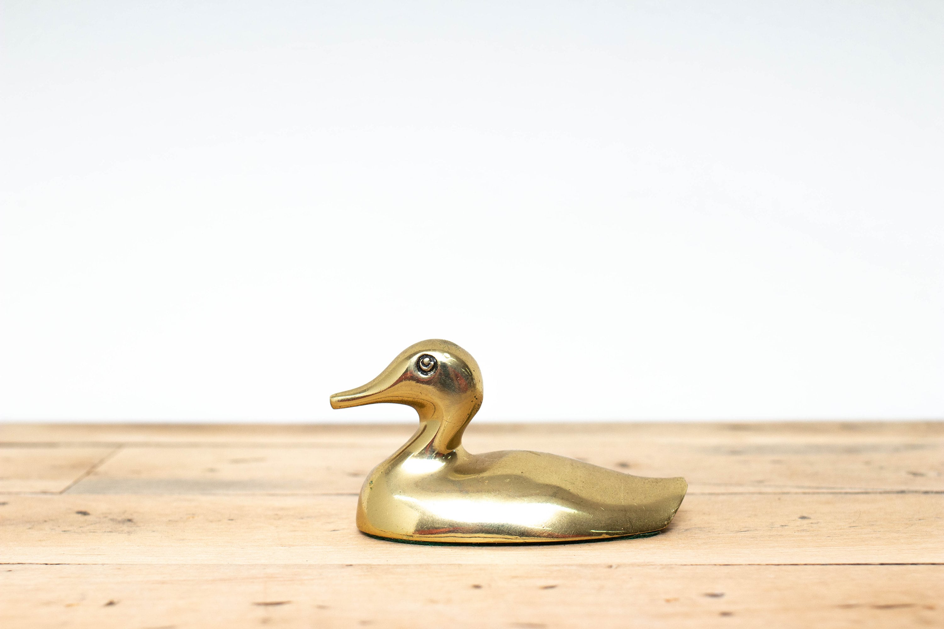 Vintage Solid Brass Duck Sculpture, Miniature Bird Figurine - Etsy