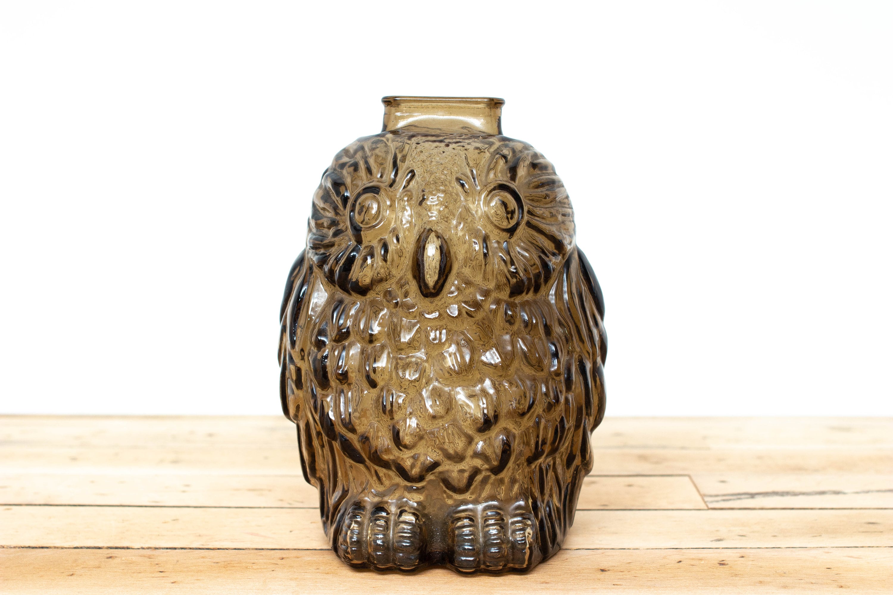 Mid-century Modern Glass Owl Bank, Wise Old Owl - Etsy