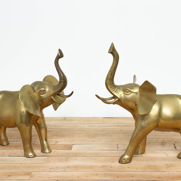 Large Brass Elephant - Etsy