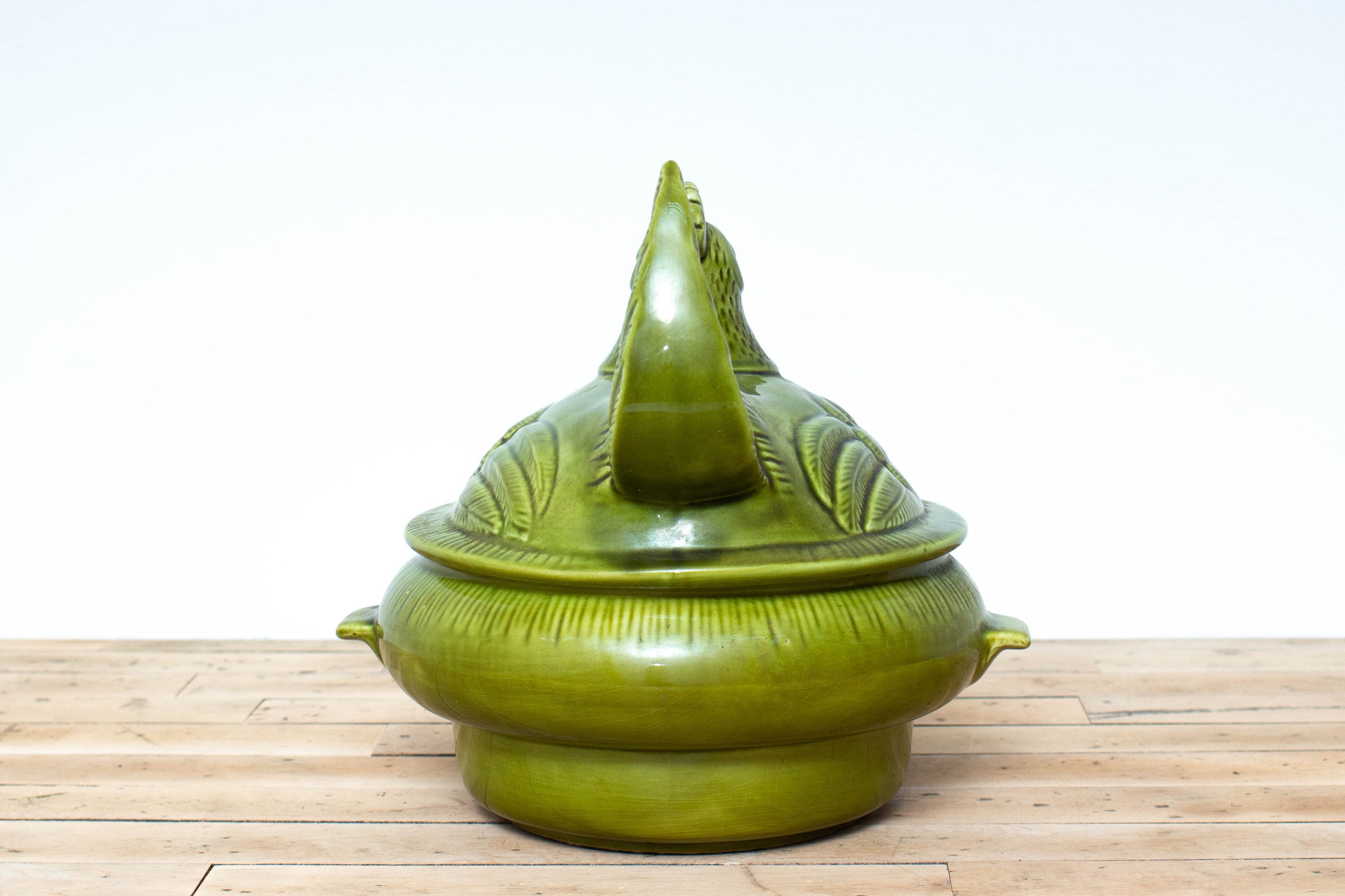 Vintage Nesting Hen Covered Dish, Mid-century Modern Chicken or Rooster ...