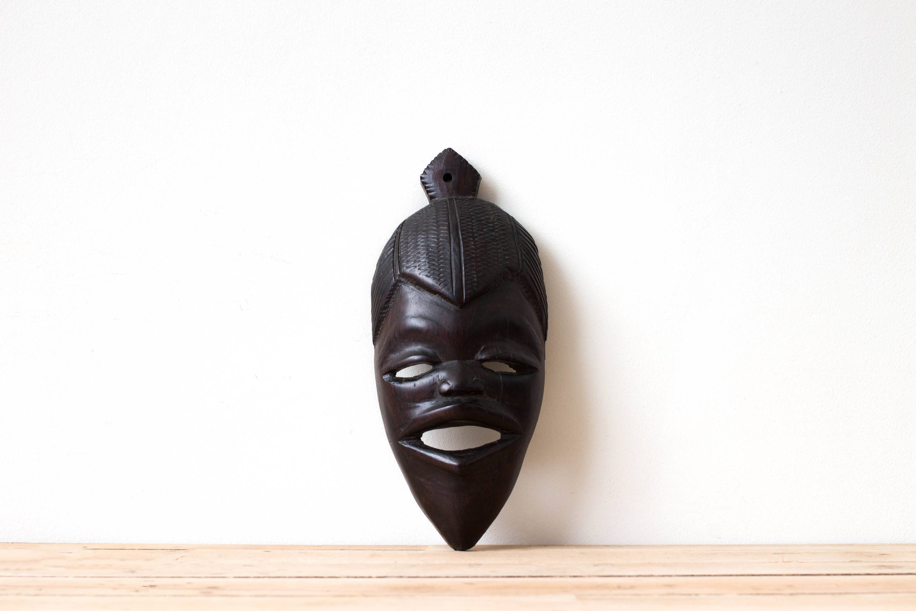 Vintage African Tribal Mask, Wall Hanging, Hand Carved Tropical Wood - Etsy