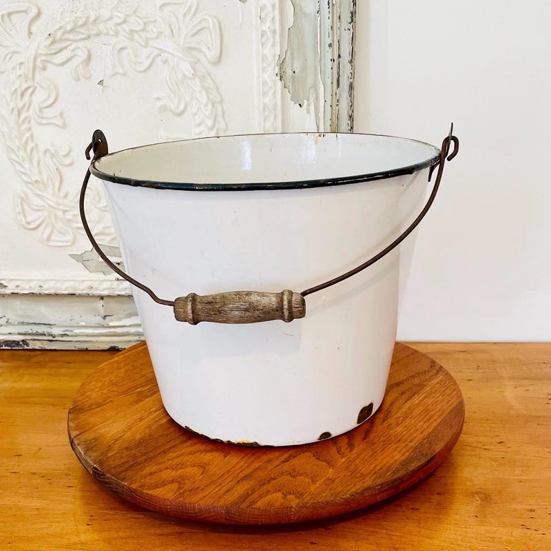 Enamel Bucket - Etsy