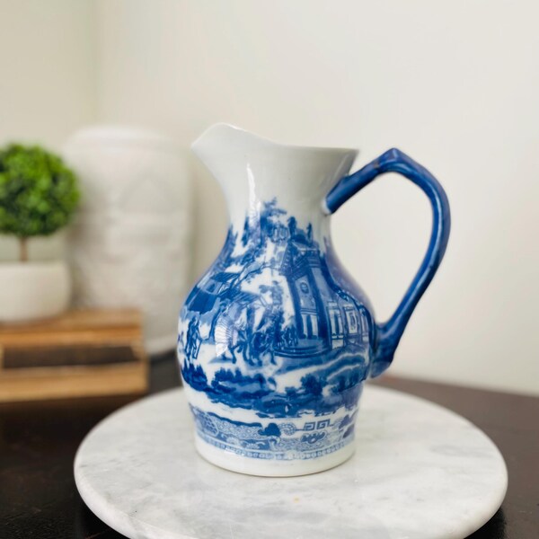 Flow Blue Pitcher - Etsy