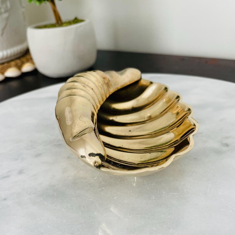 Brass Shell Dish - Etsy