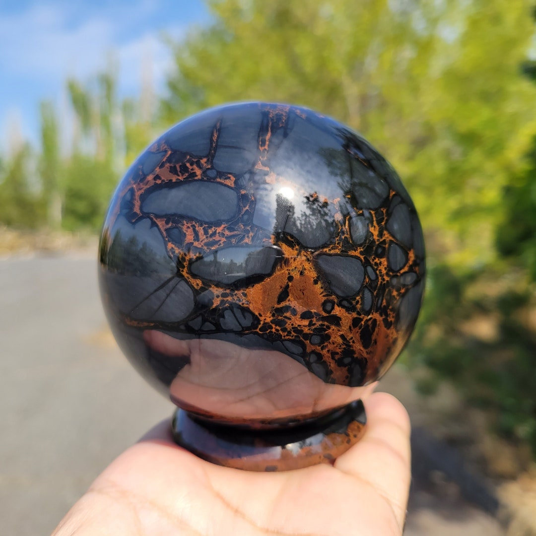 3.588mm Brecciated Obsidian, Rare Obsidian 860 Grams, Stand for FREE ...