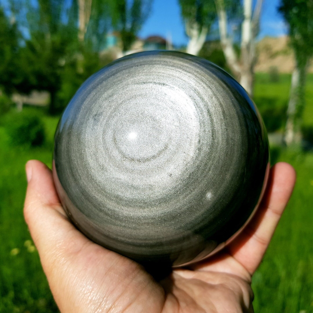 45-130mm Rare Silver Sheen Obsidian, Chakra, Energy Healing, Polished ...